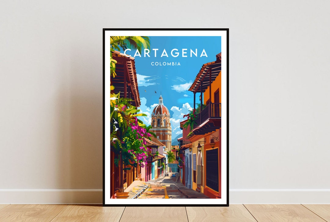 Cartagena Travel Print - Colombia, Cartagena Poster, Colombia Poster ...
