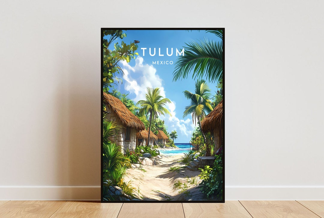 Tulum Travel Print - Mexico, Tulum Poster, Mexico Poster, Travel Wall ...