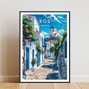 Kos Travel Print - Greece, Kos Poster, Greece Poster, Travel Wall Art ...