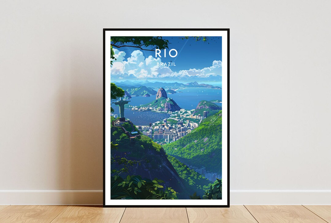 Rio Travel Print - Brazil, Rio Poster, Brazil Poster, Travel Wall Art ...