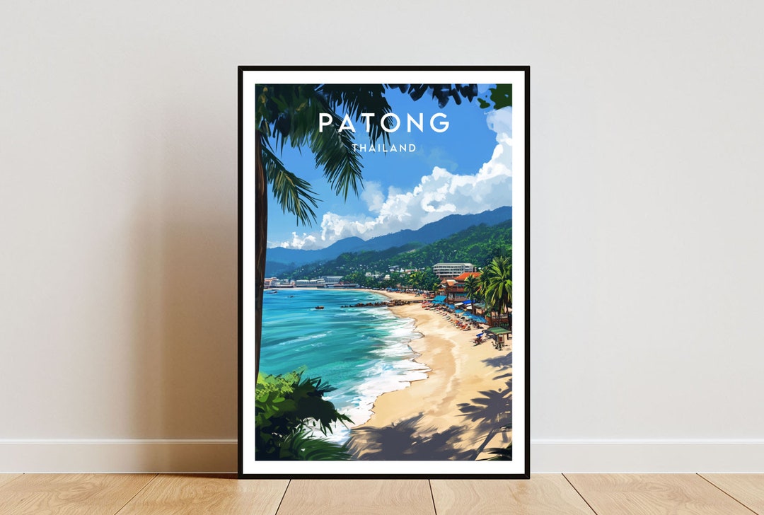Patong Travel Print - Thailand, Patong Poster, Thailand Poster, Travel ...