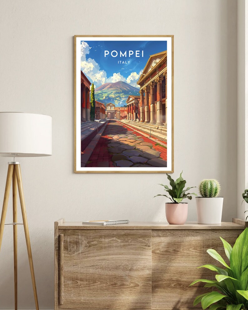 Pompei Travel Print - Italy, Pompei Poster, Italy Poster, Travel Wall ...
