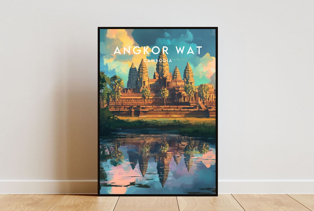 Angkor Wat Travel Print - Cambodia, Angkor Wat Poster, Cambodia Poster ...