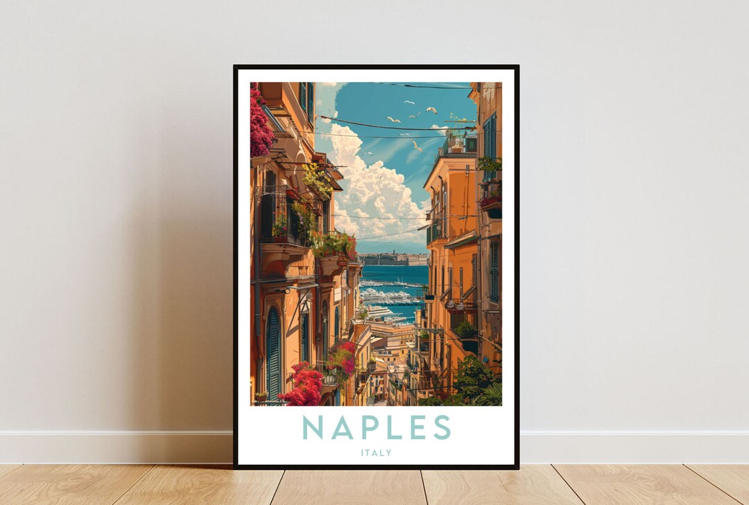 Naples Travel Print Italy, Naples Poster, Italy Poster, Travel Wall Art ...