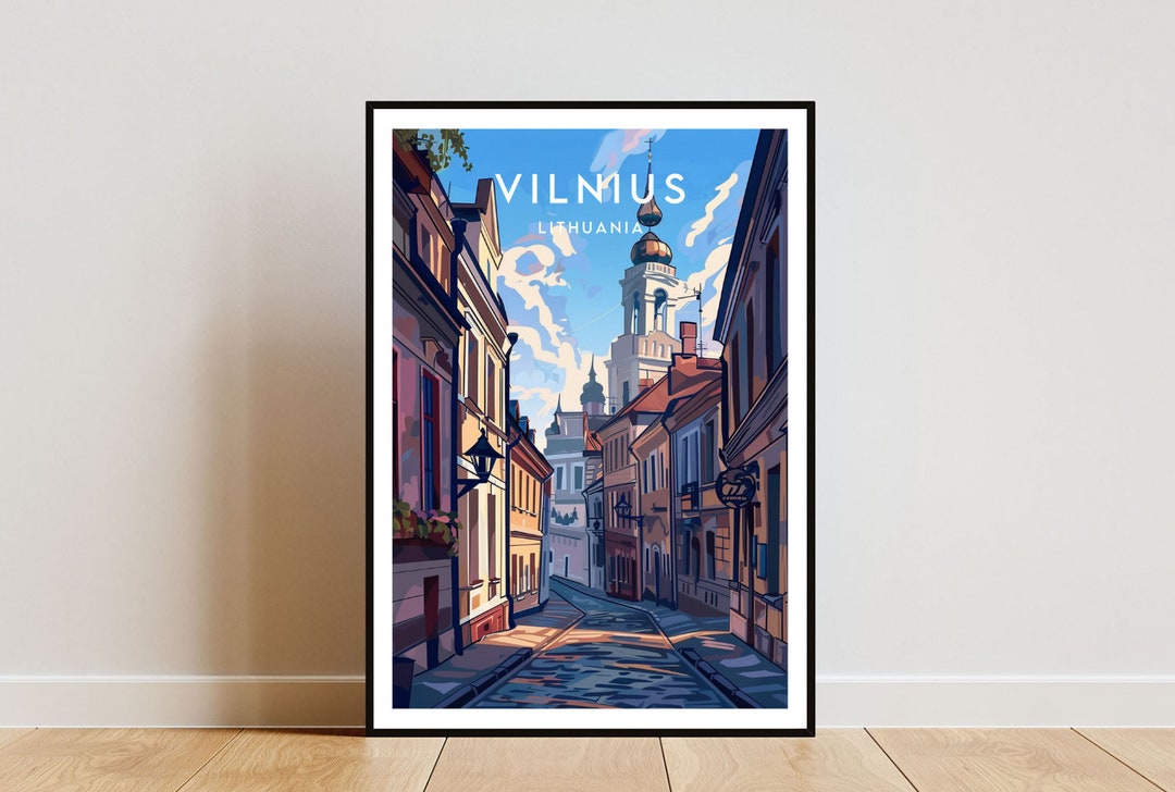 Vilnius Travel Print - Lithuania, Vilnius Poster, Lithuania Poster ...