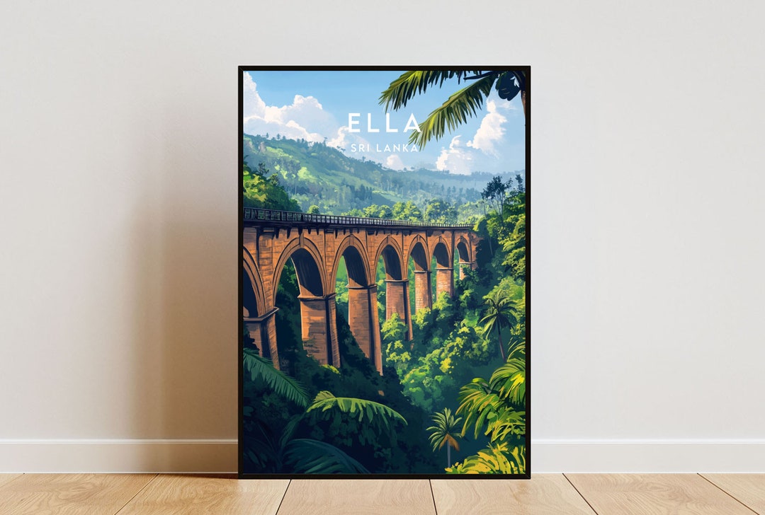 Ella Travel Print Sri Lanka, Ella Poster, Sri Lanka Poster, Travel Wall ...