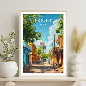 Trichy Travel Print - India, Trichy Poster, India Poster, Travel Wall ...