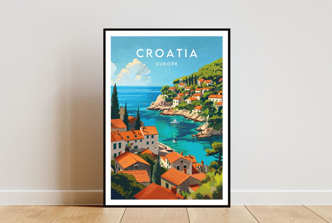 Croatia Travel Print - Europe, Europe Poster, Croatia Poster, Travel ...