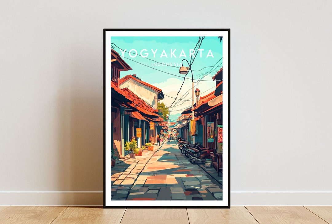 Yogyakarta Travel Print - Indonesia, Yogyakarta Poster, Indonesia ...