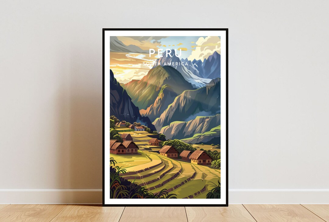 Peru Travel Print - South America, Peru Poster, South America Poster ...