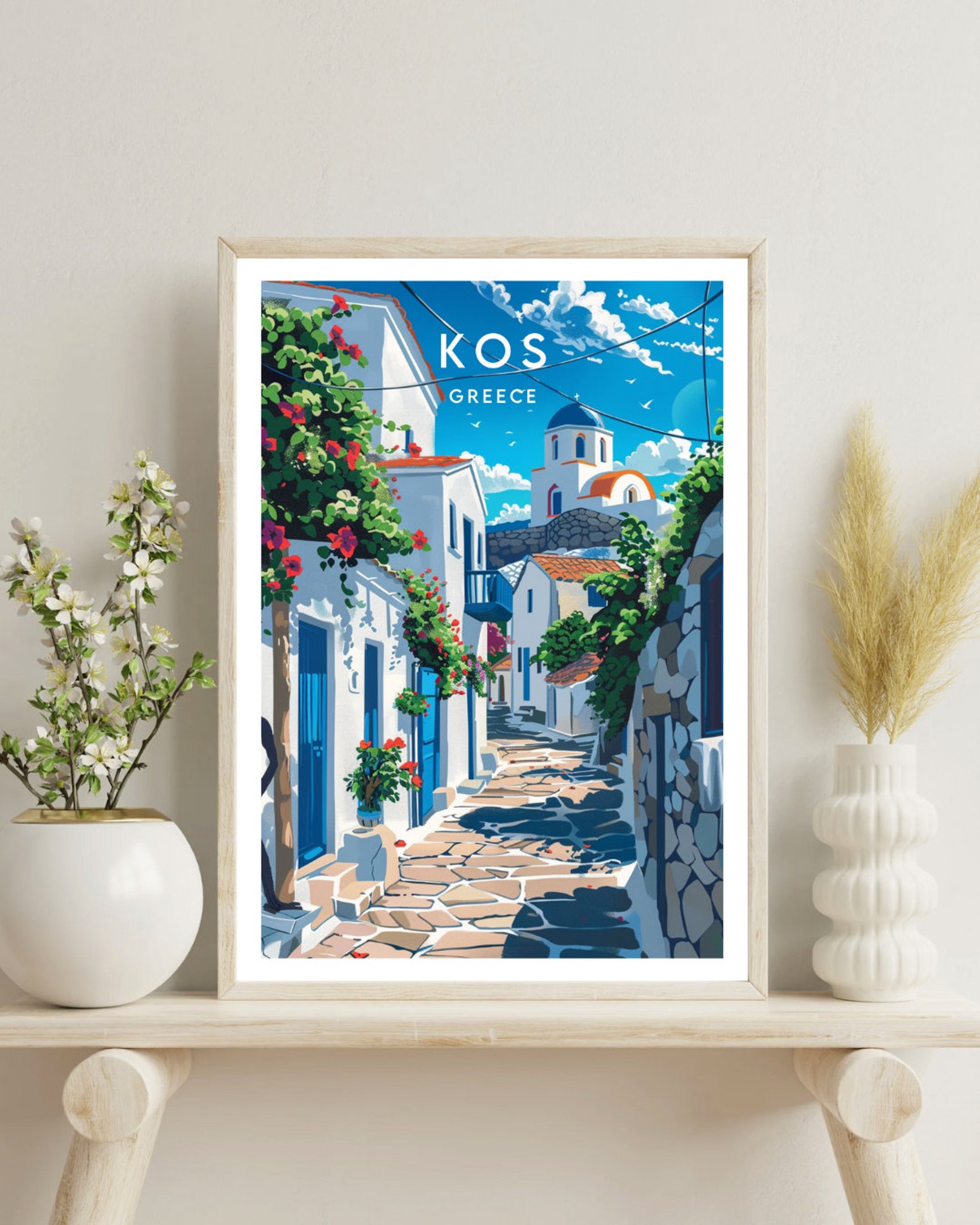 Kos Travel Print - Greece, Kos Poster, Greece Poster, Travel Wall Art ...