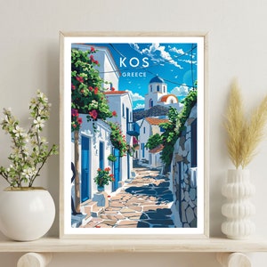 Kos Travel Print - Greece, Kos Poster, Greece Poster, Travel Wall Art ...