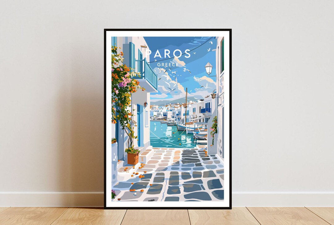 Paros Travel Print - Greece, Paros Poster, Greece Poster, Travel Wall ...