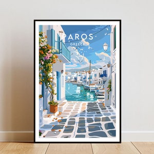 Paros Travel Print - Greece, Paros Poster, Greece Poster, Travel Wall ...