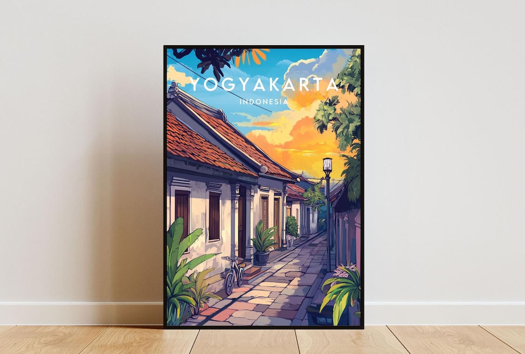 Yogyakarta Travel Print - Indonesia, Yogyakarta Poster, Indonesia ...