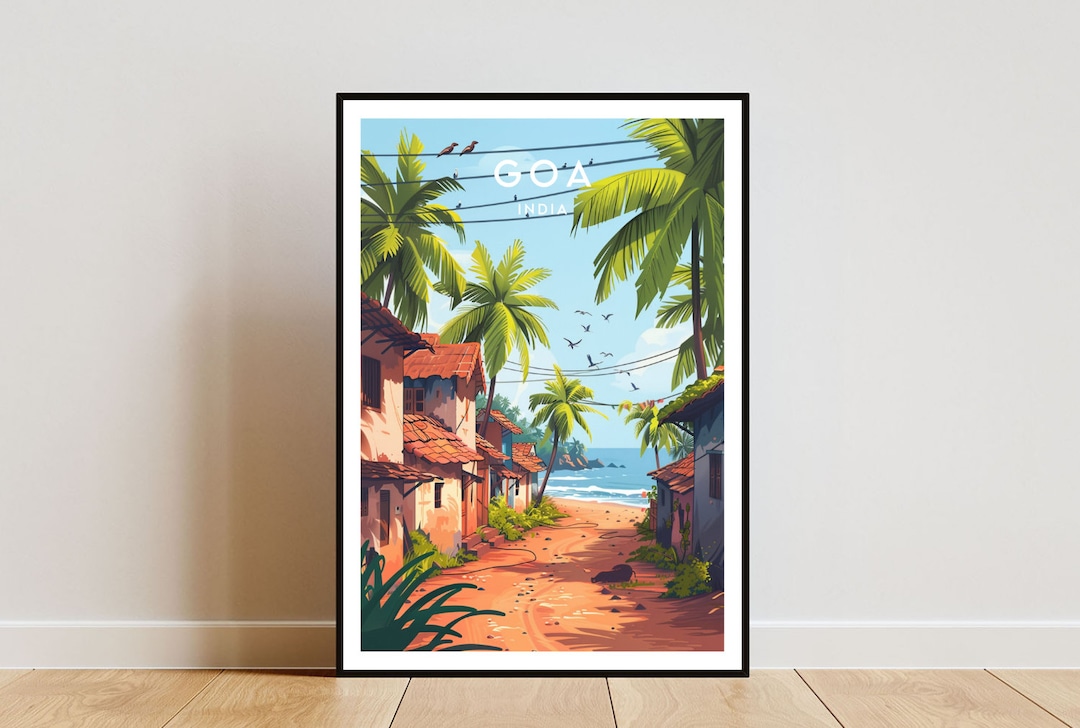 Goa Travel Print - India, Goa Poster, India Poster, Travel Wall Art ...