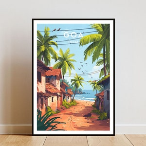 Goa Travel Print - India, Goa Poster, India Poster, Travel Wall Art ...