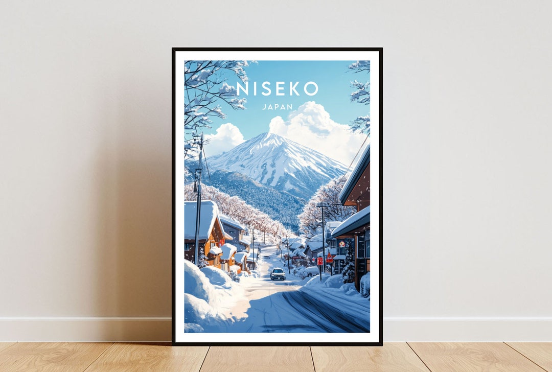 Niseko Travel Print - Japan, Niseko Poster, Japan Poster, Travel Wall ...