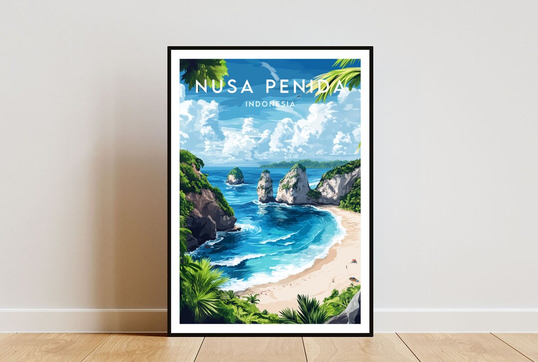 Nusa Penida Travel Print - Indonesia, Nusa Penida Poster, Indonesia ...