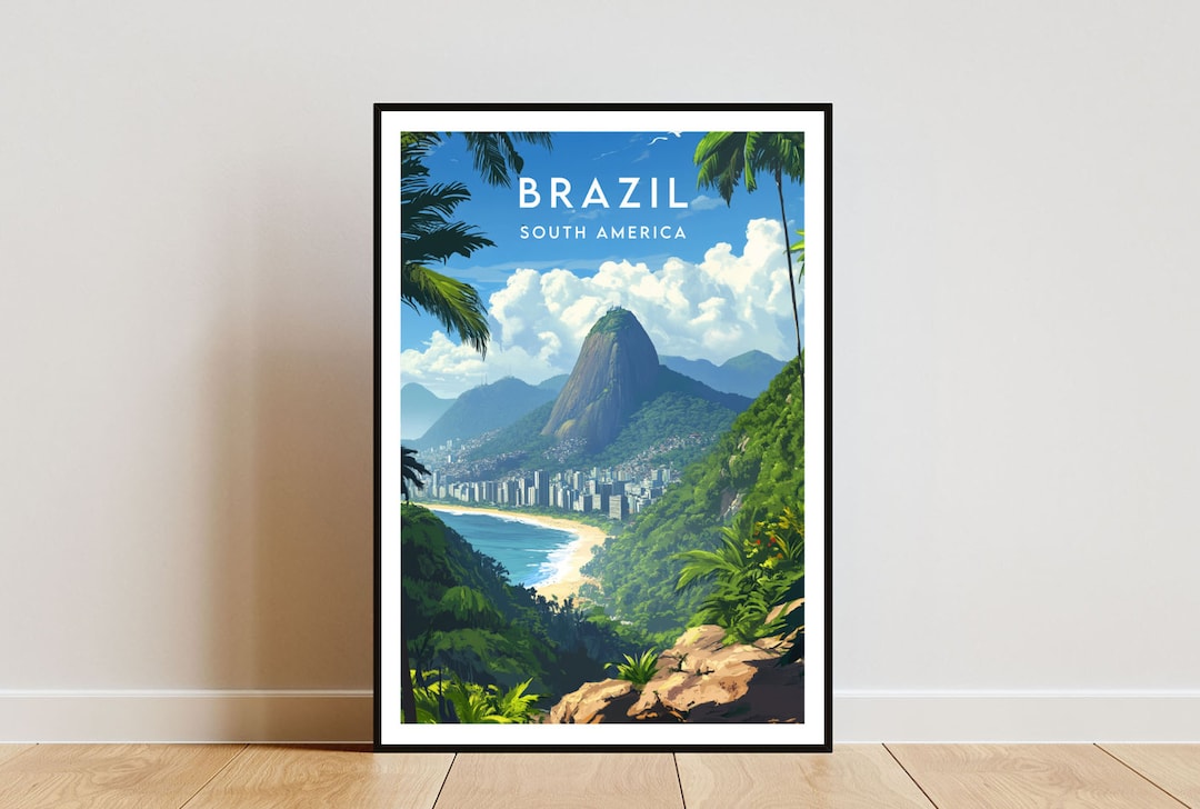 Brazil Travel Print - South America, Brazil Poster, South America ...