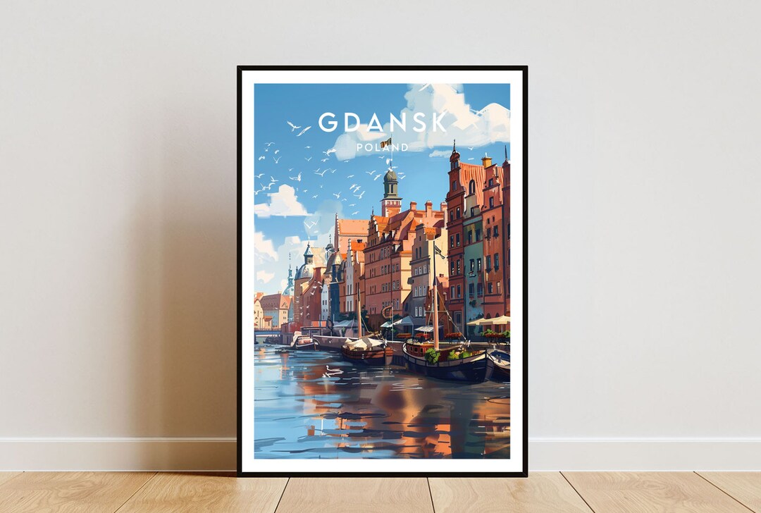 Gdansk Travel Print - Poland, Gdansk Poster, Poland Poster, Travel Wall ...