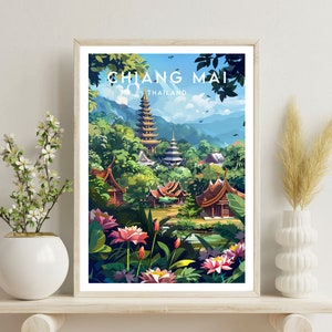 Chiang Mai Travel Print - Thailand, Chiang Mai Poster, Thailand Poster ...