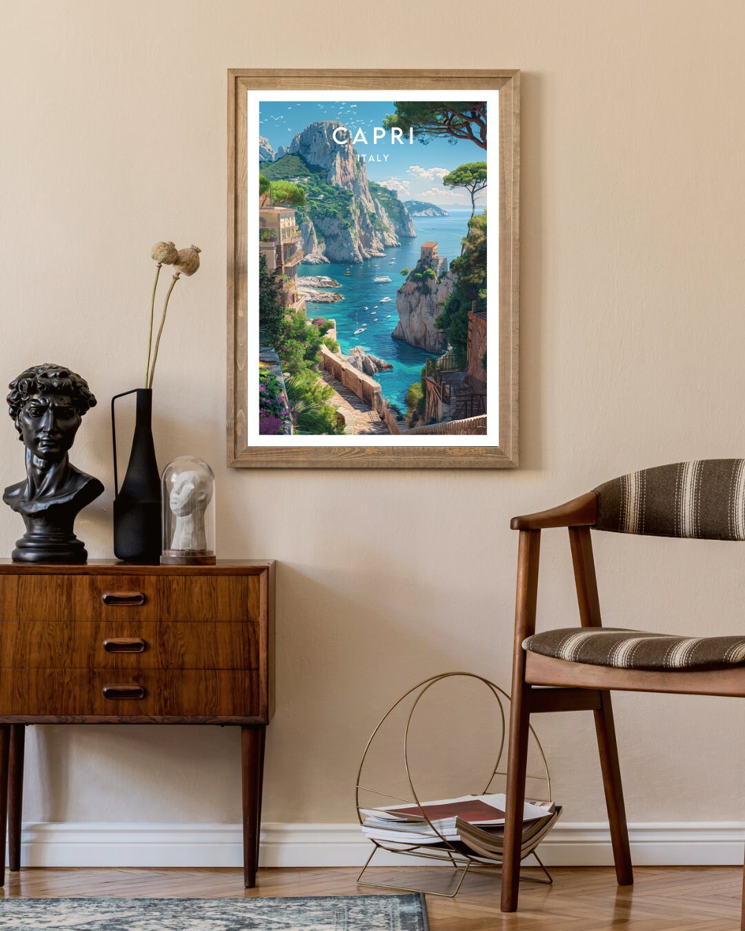 Capri Travel Print - Italy, Capri Poster, Italy Poster, Travel Wall Art ...