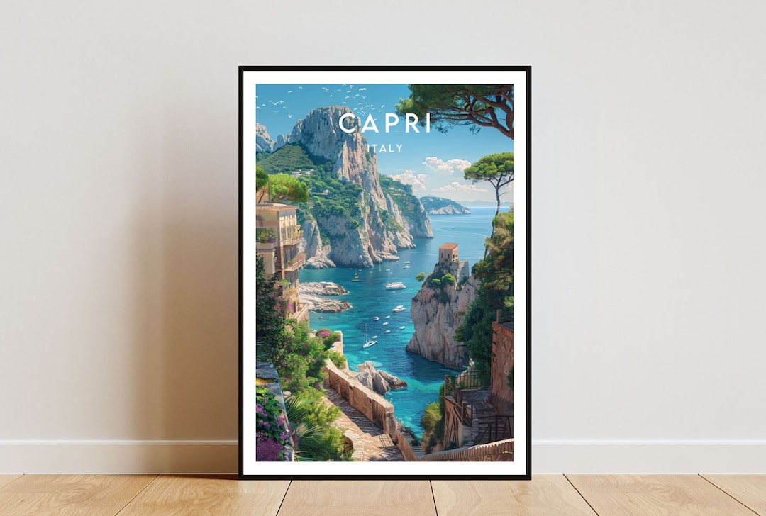 Capri Travel Print - Italy, Capri Poster, Italy Poster, Travel Wall Art ...