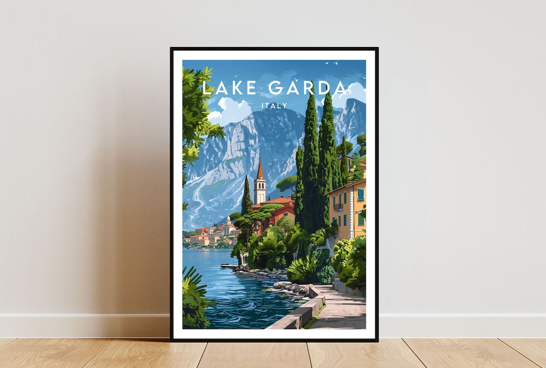 Lake Garda Travel Print - Italy, Lake Garda Poster, Italy Poster ...