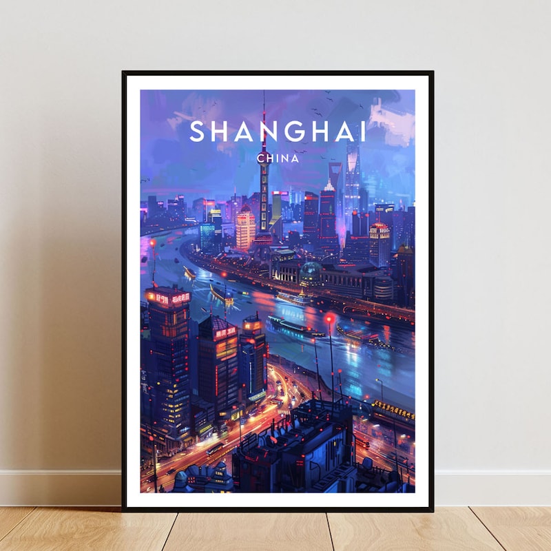 Shanghai Poster - Etsy UK