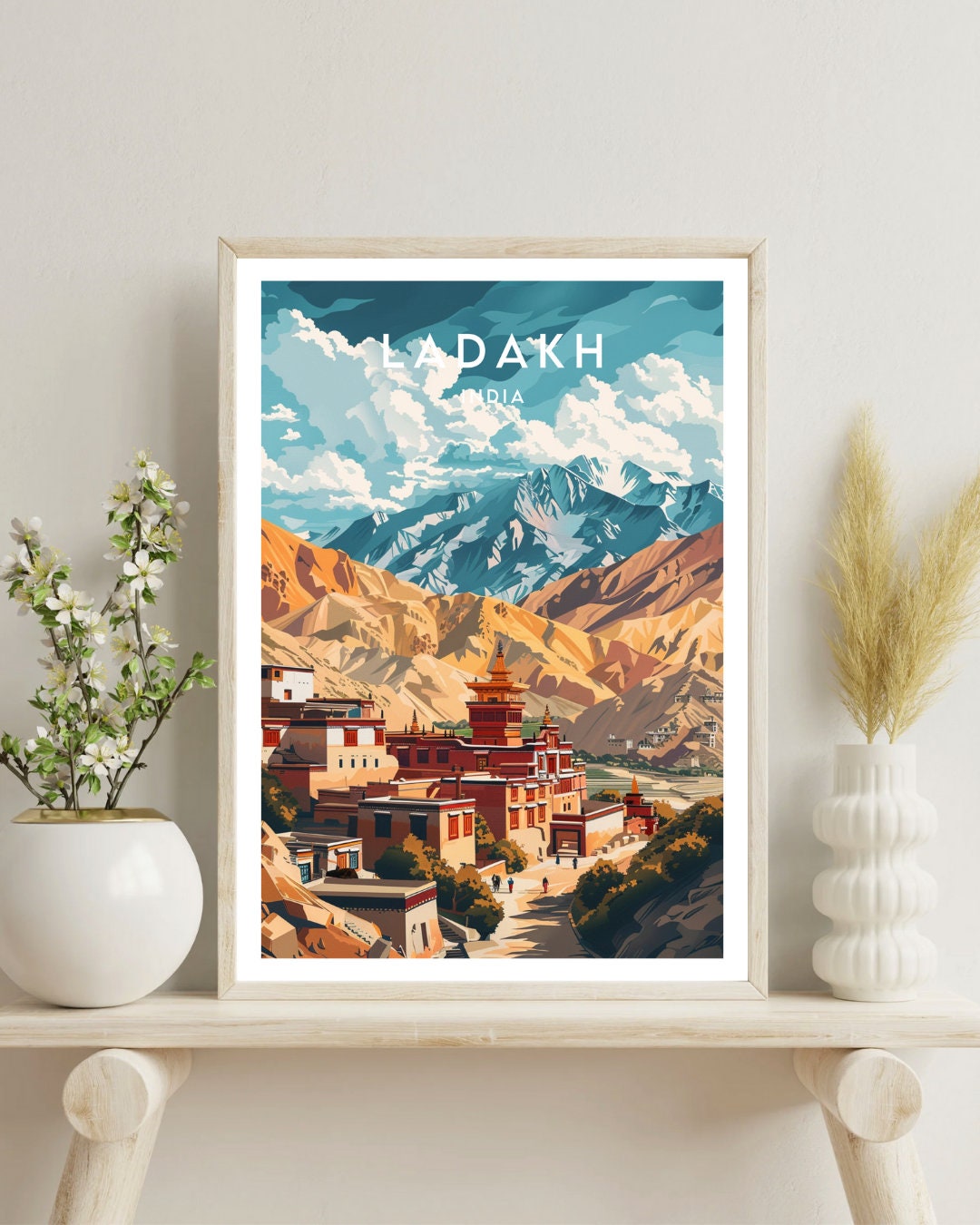 Ladakh Travel Print India, Ladakh Poster, India Poster, Travel Wall Art ...