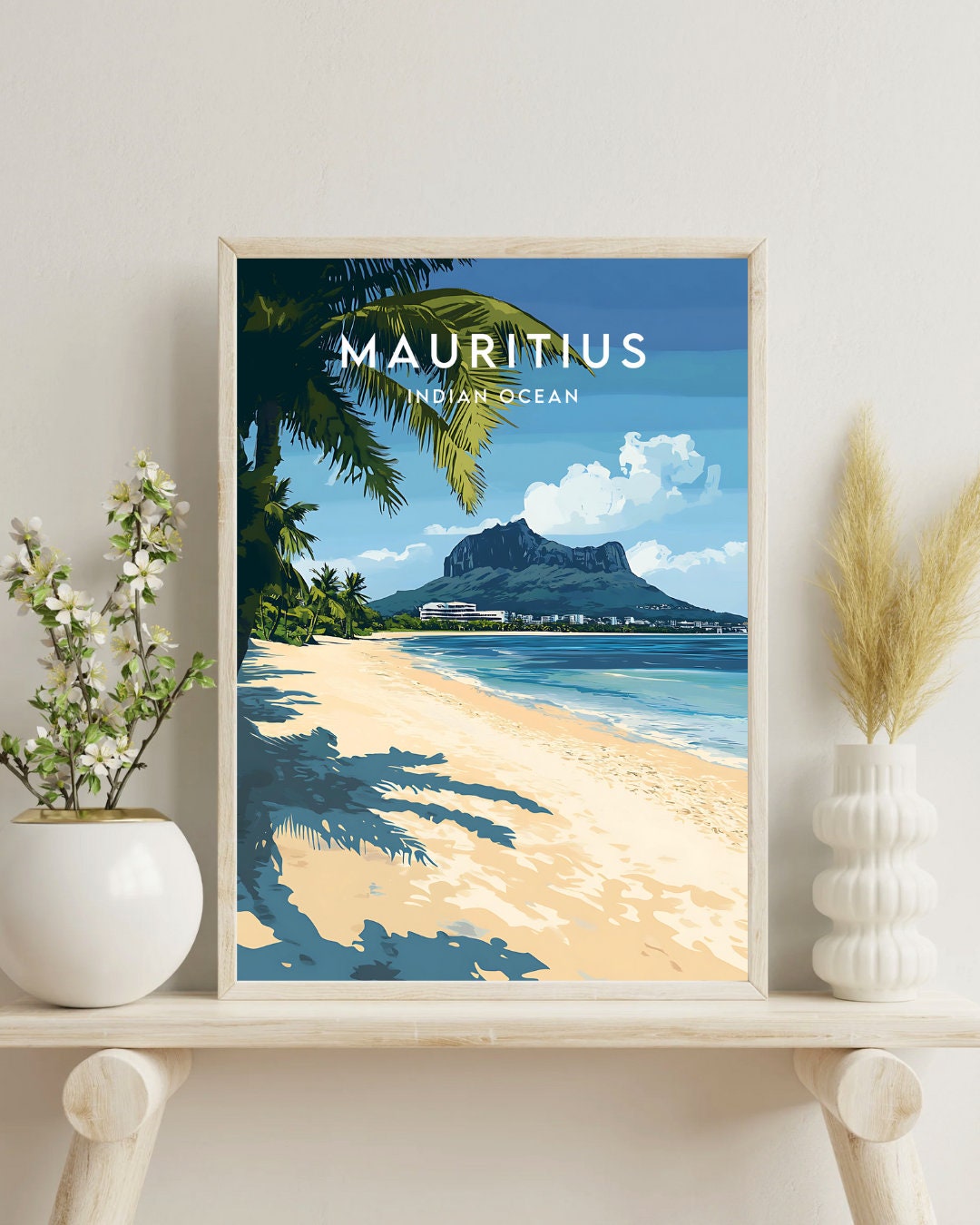 Mauritius Travel Print - Indian Ocean, Mauritius Poster, Africa Poster ...