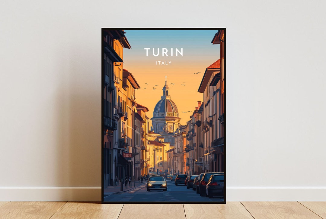 Turin Travel Print - Italy, Turin Poster, Italy Poster, Travel Wall Art ...