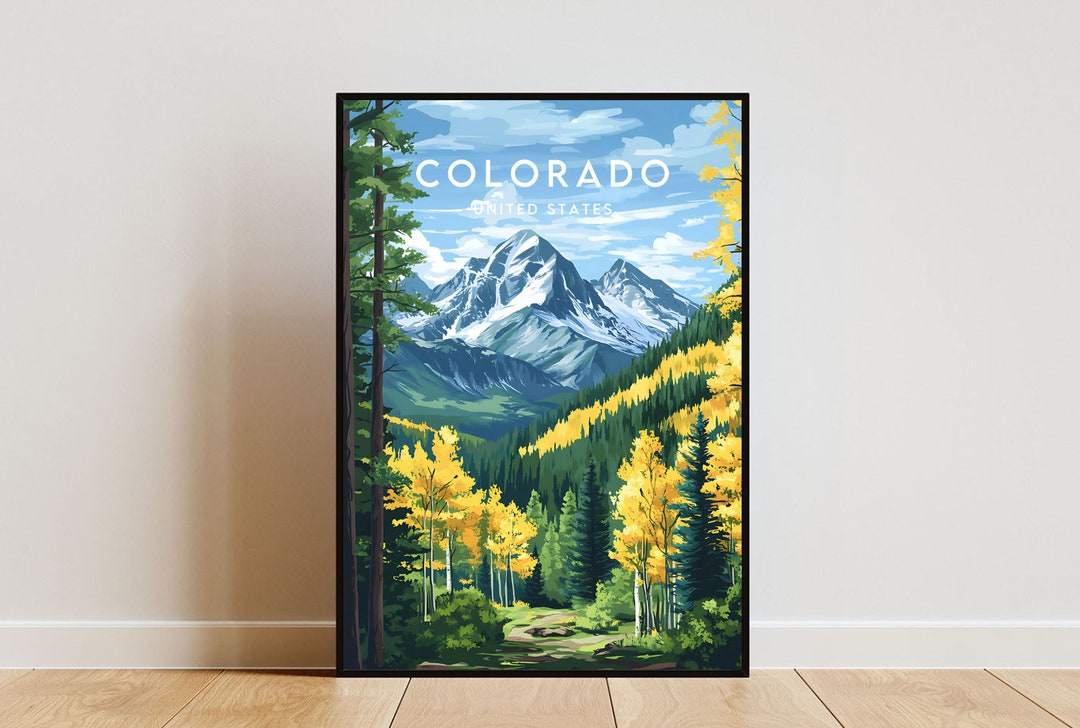 Colorado Travel Print - United States, Colorado Poster, America Poster ...