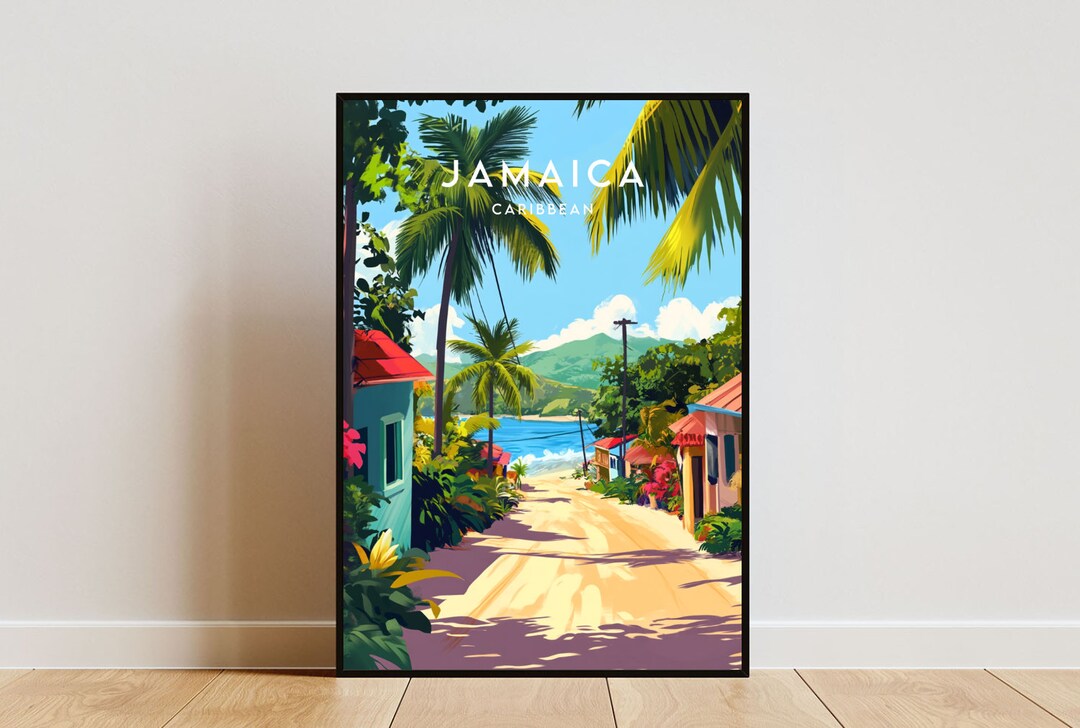 Jamaica Travel Print - Caribbean, Jamaica Poster, Caribbean Poster ...