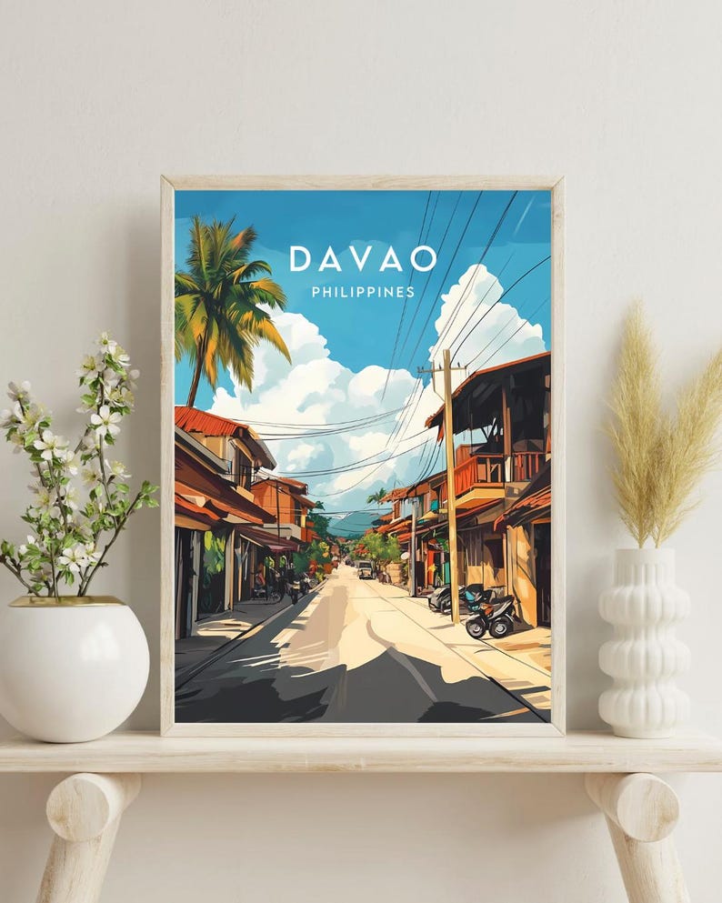 Davao Travel Print - Philippines, Davao Poster, Philippines Poster ...