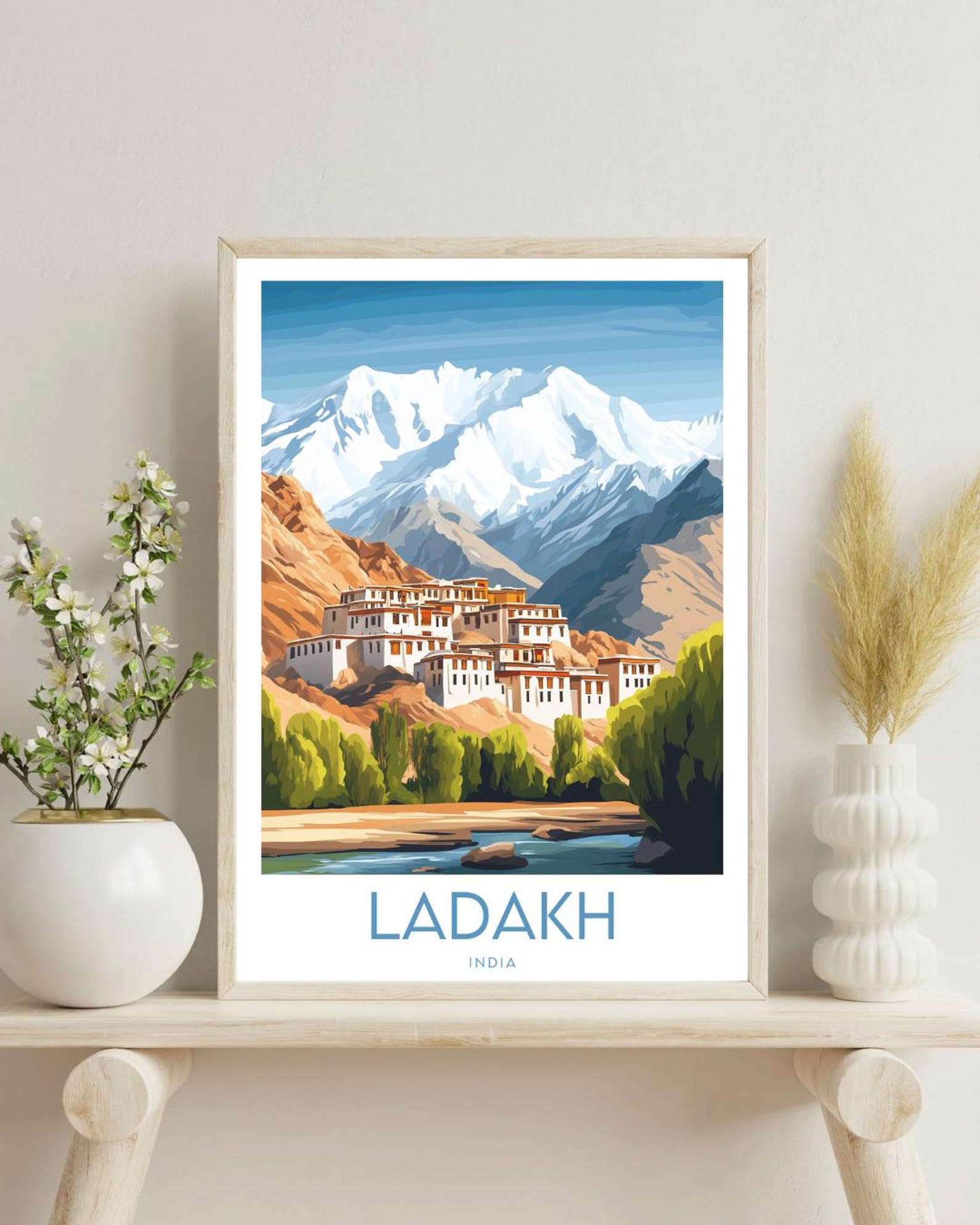 Ladakh Travel Print - India, Ladakh Poster, India Poster, Travel Wall ...