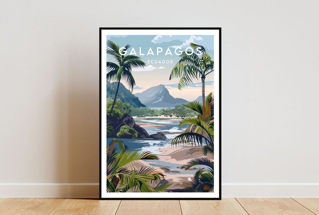 Galapagos Travel Print - Ecuador, Galapagos Poster, Equador Poster ...