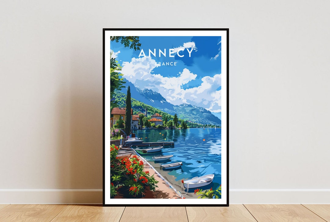Annecy Travel Print - France, Annecy Poster, France Poster, Travel Wall ...