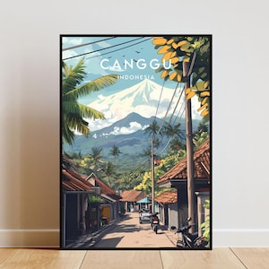 Canggu Travel Print - Bali, Canggu Poster, Bali Poster, Travel Wall Art ...