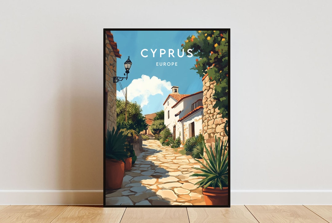 Cyprus Travel Print - Europe, Europe Poster, Cyprus Poster, Travel Wall ...