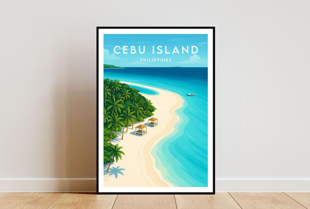 Cebu Island Travel Print - Philippines, Cebu Island Poster, Philippines ...
