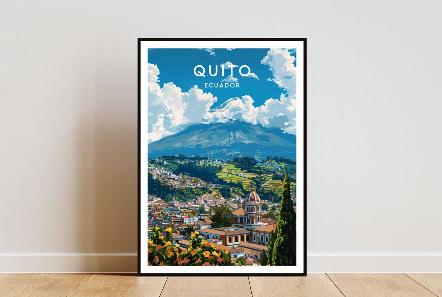 Quito Travel Print - Ecuador, Quito Poster, Equador Poster, Travel Wall ...