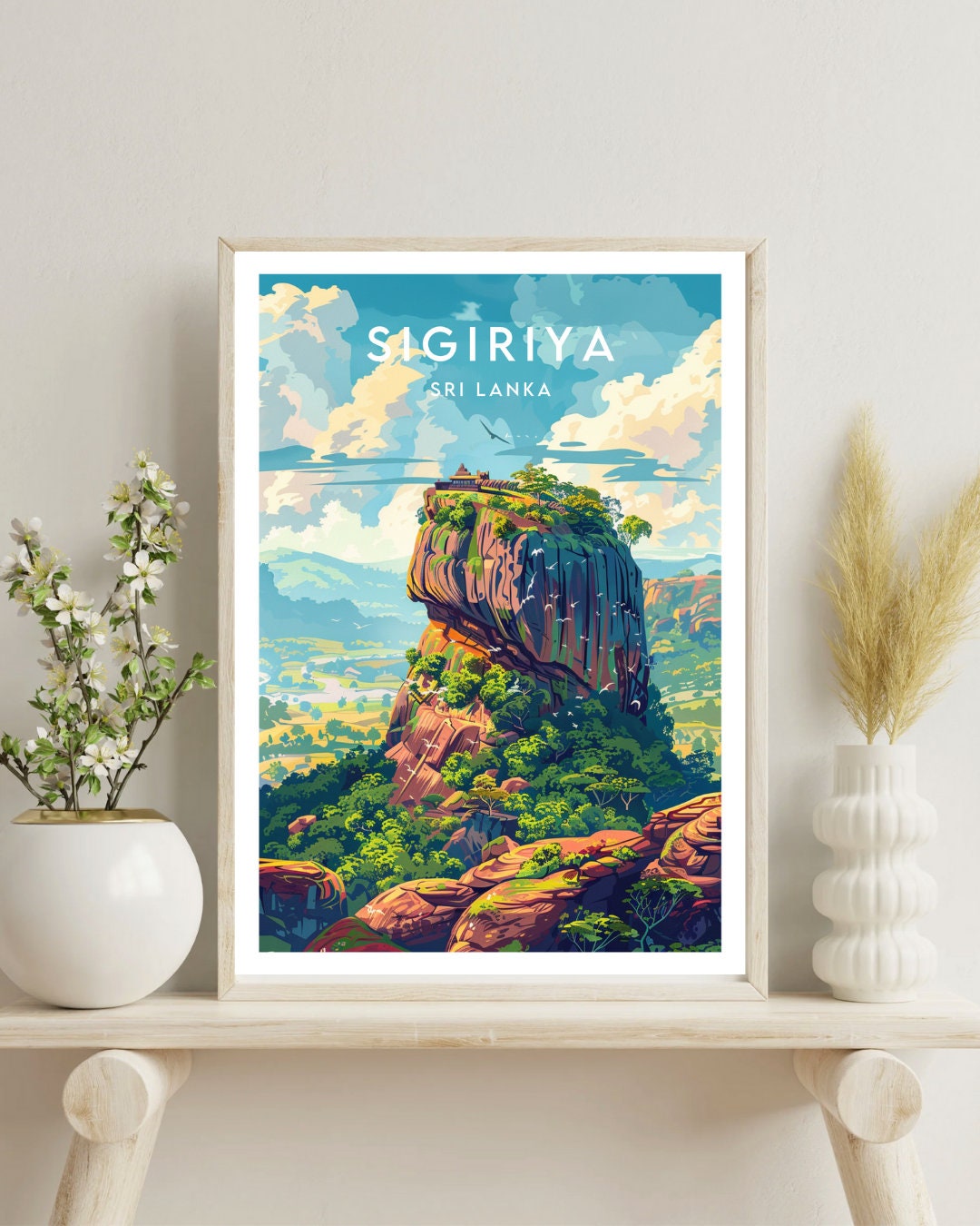 Sigiriya Travel Print Sri Lanka, Sigiriya Poster, Sri Lanka Poster ...