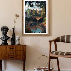 Exeter Travel Print - England, Exeter Poster, England Poster, Travel ...