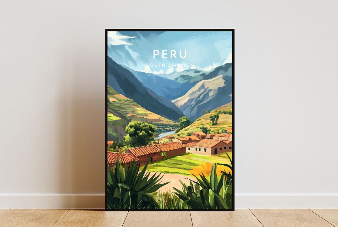 Peru Travel Print - South America, Peru Poster, South America Poster ...