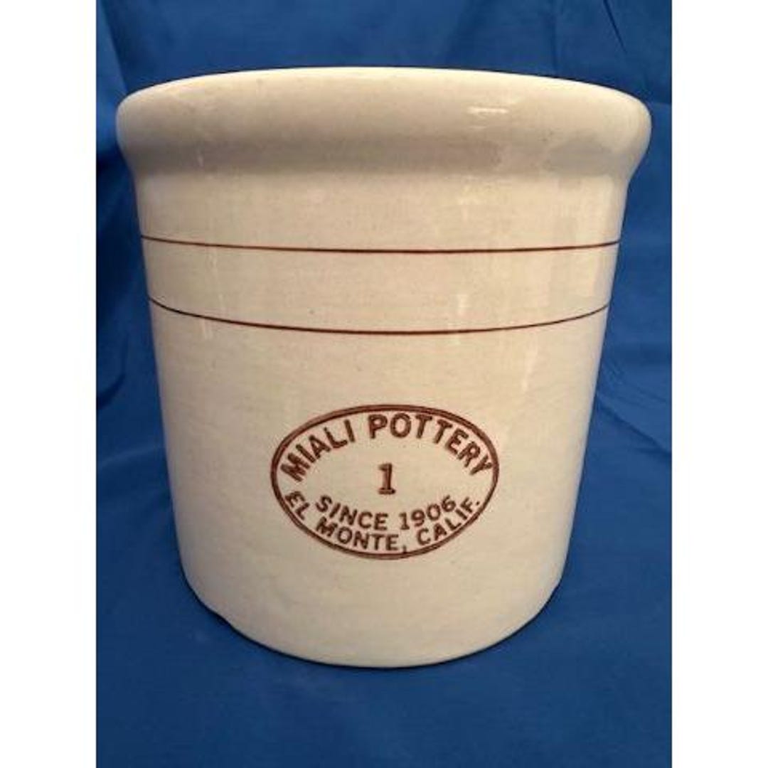 Vintage Miami Crock Pottery 1 Gallon El Monte California - Etsy