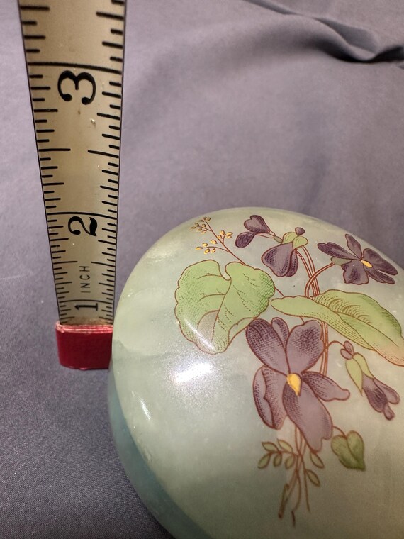 Vintage Lefton Alabaster Trinket Box – Italian Alabas… - Gem