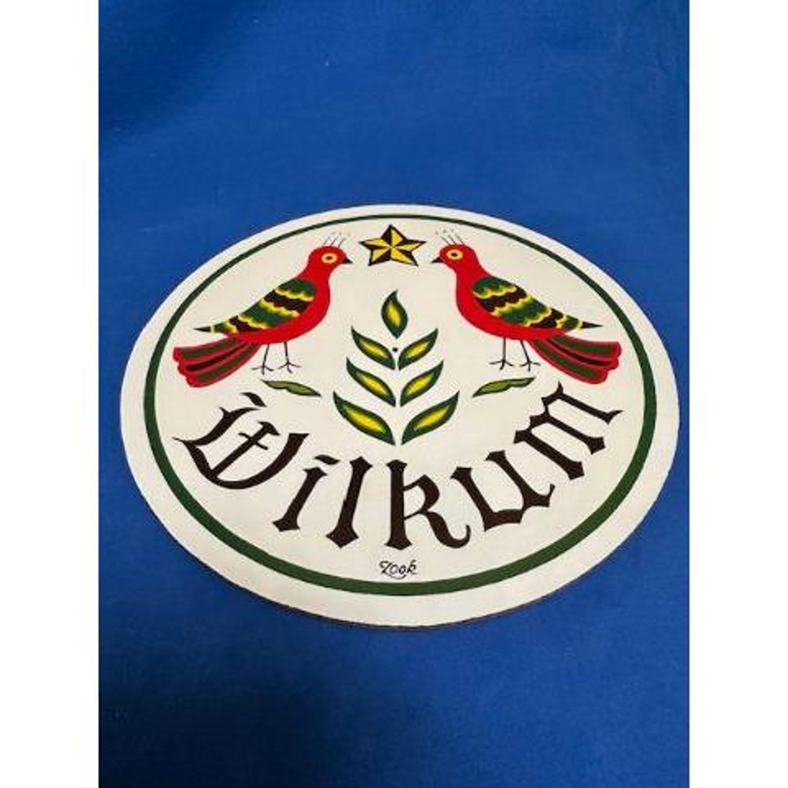 Amish Hex Sign Barn Wall Hanging Farmhouse Decor Birds Star Jacob Zook ...