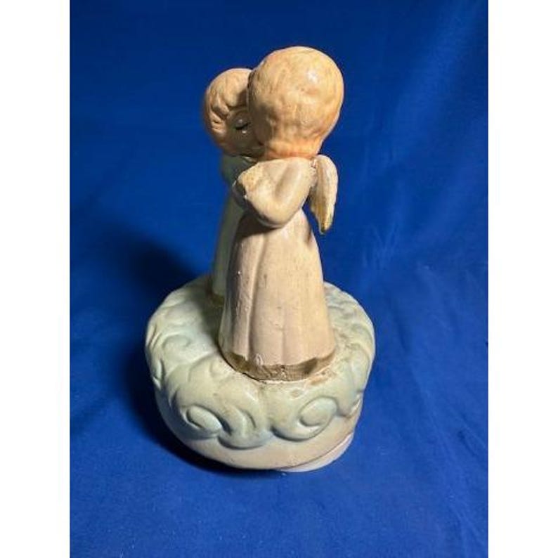 Vintage 1980's Rotating Kissing Angels Silent Night Holy Night Music ...